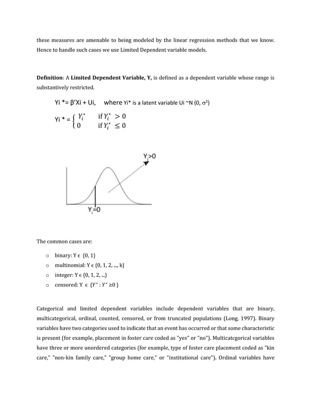 Introduction to Limited Dependent variable | PDF