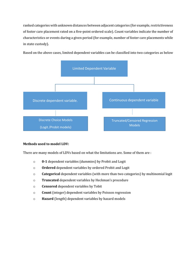 Introduction to Limited Dependent variable | PDF