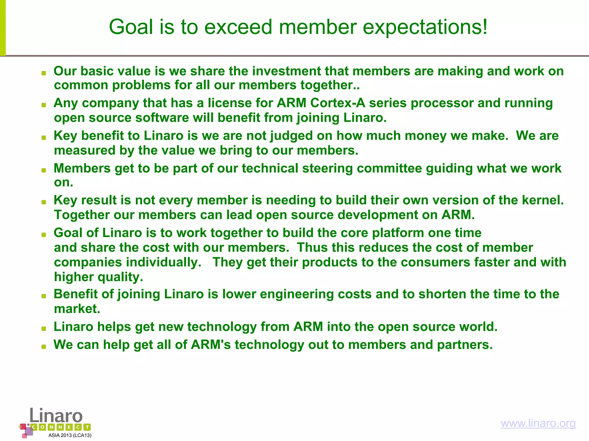 LCA13: Introduction to Linaro | PDF