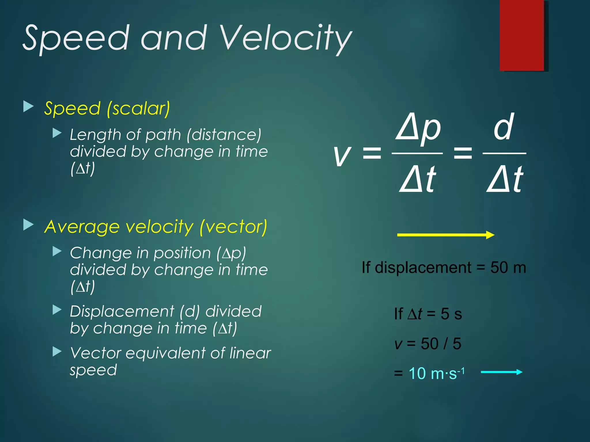 Introduction to linear kinematics | PPT