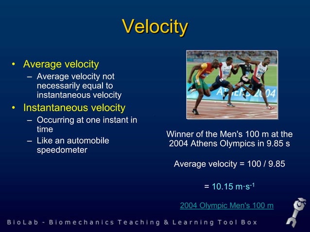 Introduction To Linear Kinematics Ppt Running And Jogging Fitness And Exercise