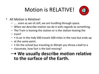 Introduction to linear motion | PPT