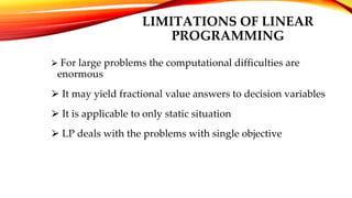 Introduction to Linear programing.ORpptx | PPTX | Programming Languages | Computing