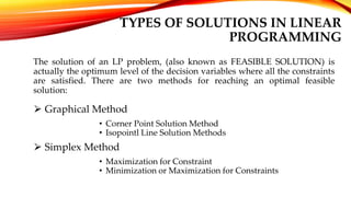Introduction to Linear programing.ORpptx | PPTX | Programming Languages | Computing
