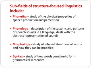 Introduction to linguistics: A Quick Review | PPTX