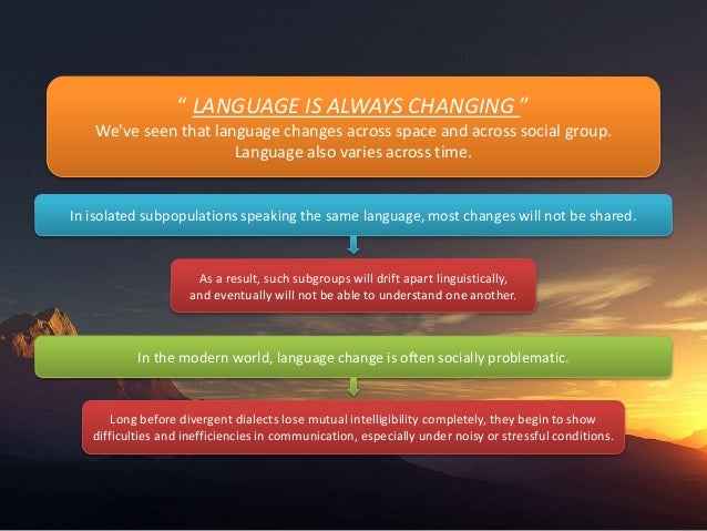 Language Change - Linguistics