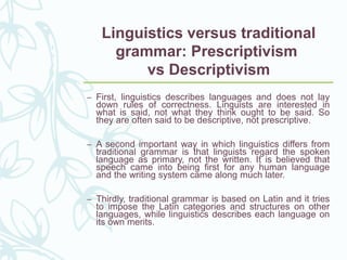 Introduction to linguistics | PPTX