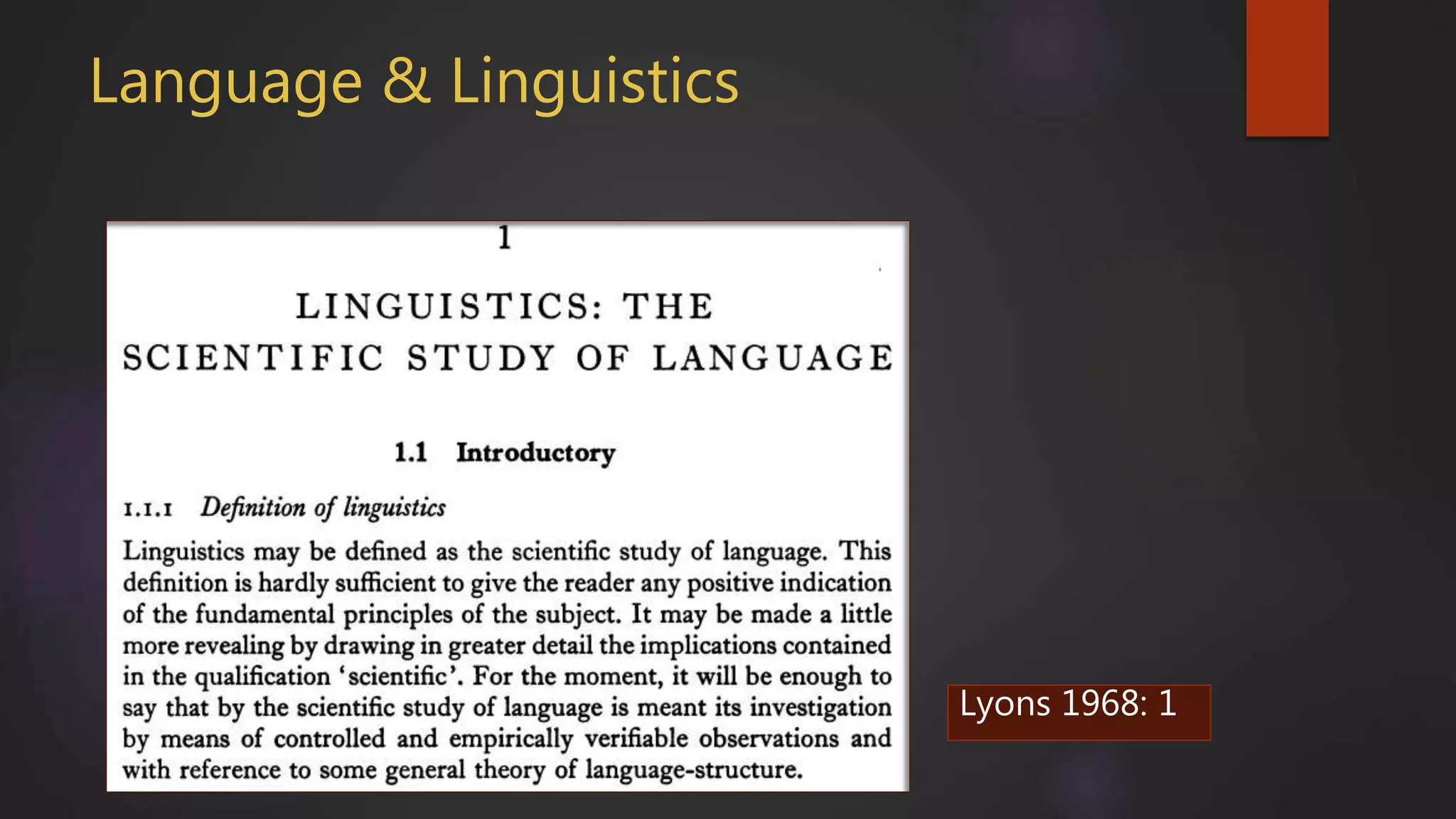 Introduction to Linguistics | PPTX