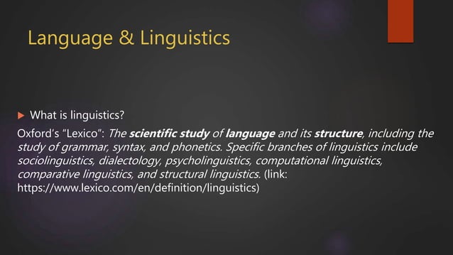 Introduction to Linguistics | PPTX