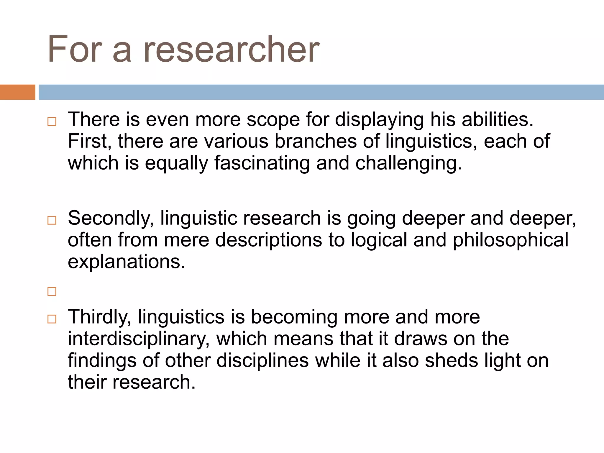 Introduction to linguistics lec 1 | PPTX