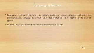 Introduction to linguistics part 1 | PPT