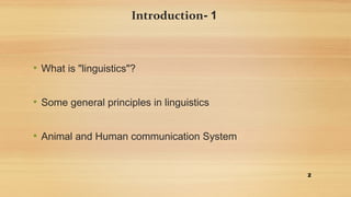 Introduction to linguistics part 1 | PPS