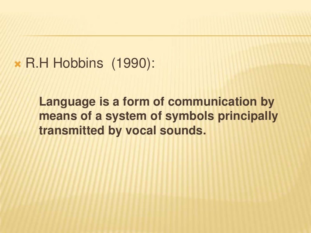 Introduction To Linguistics Ppt