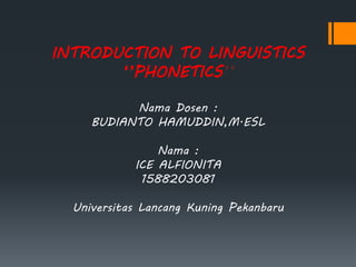 Introduction to linguistics ppt ice | PPTX
