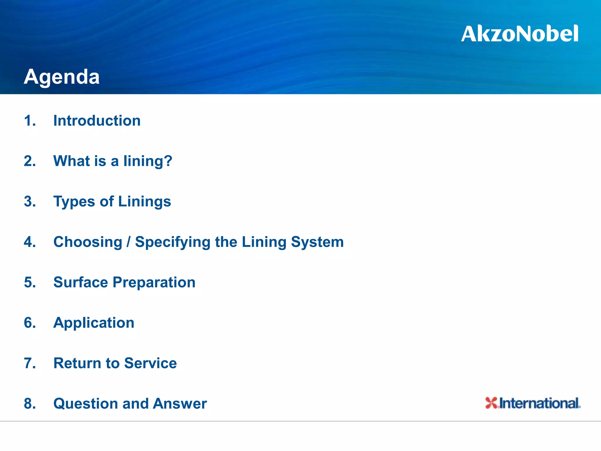 Introduction to linings | PPTX