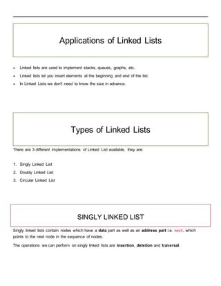 Introduction to linked lists | PDF