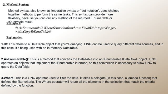 Introduction to LINQ in UiPath with examples.pptx | Databases | Computer Software and Applications
