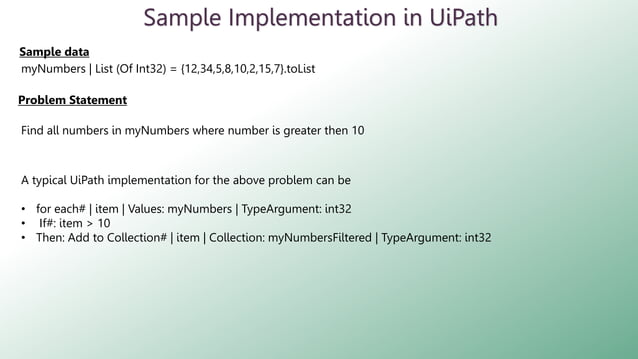 Introduction To Linq In Uipath With Examplespptx Databases