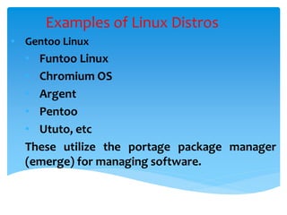 Introduction to linux | PPTX | Operating Systems | Computer Software ...