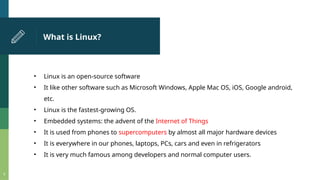 Introduction to linux and beginner learner | PPTX