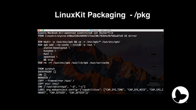 Introduction to LinuxKit - Docker Bangalore Meetup | PPT