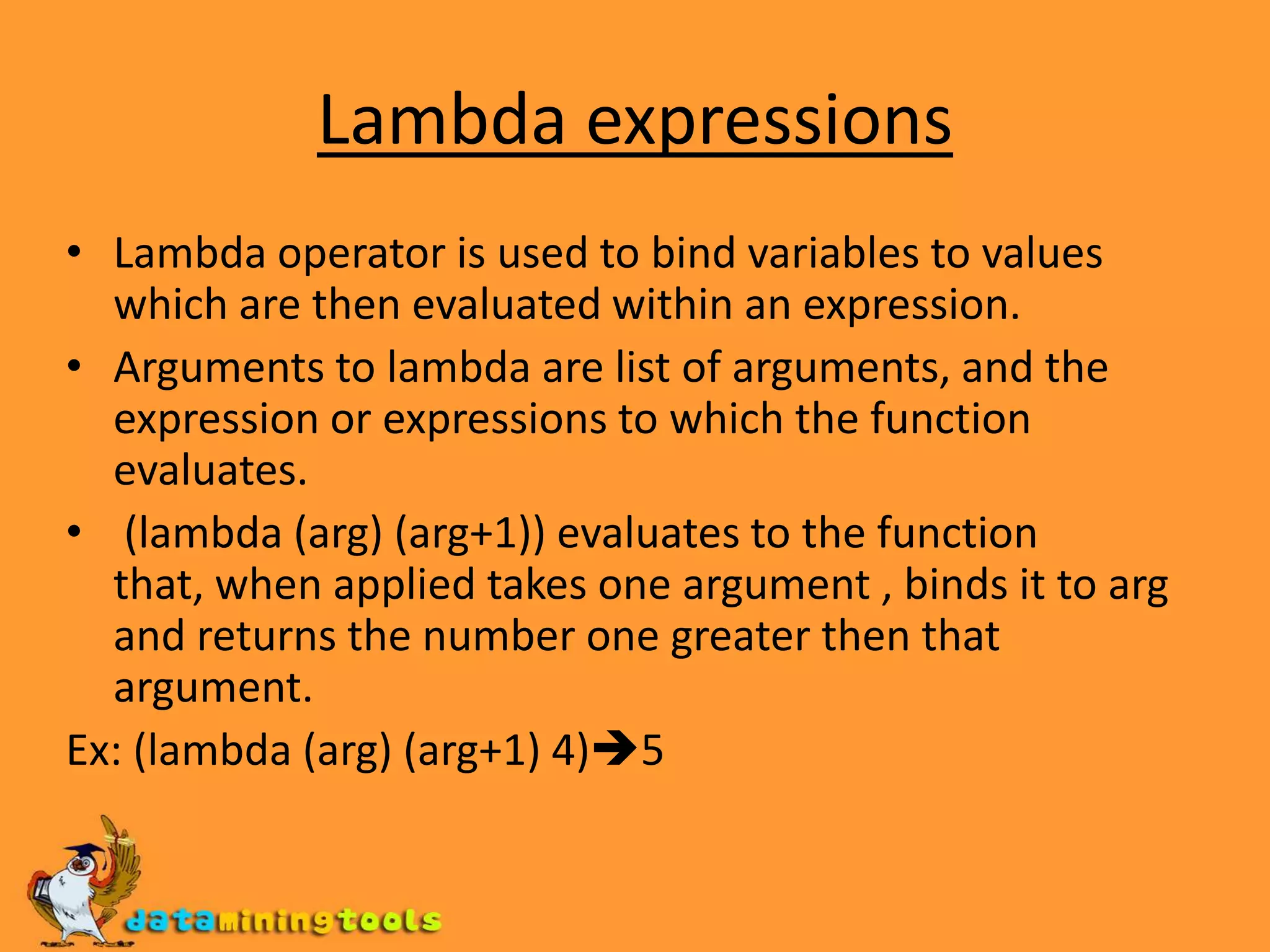 LISP: Introduction to lisp | PPTX