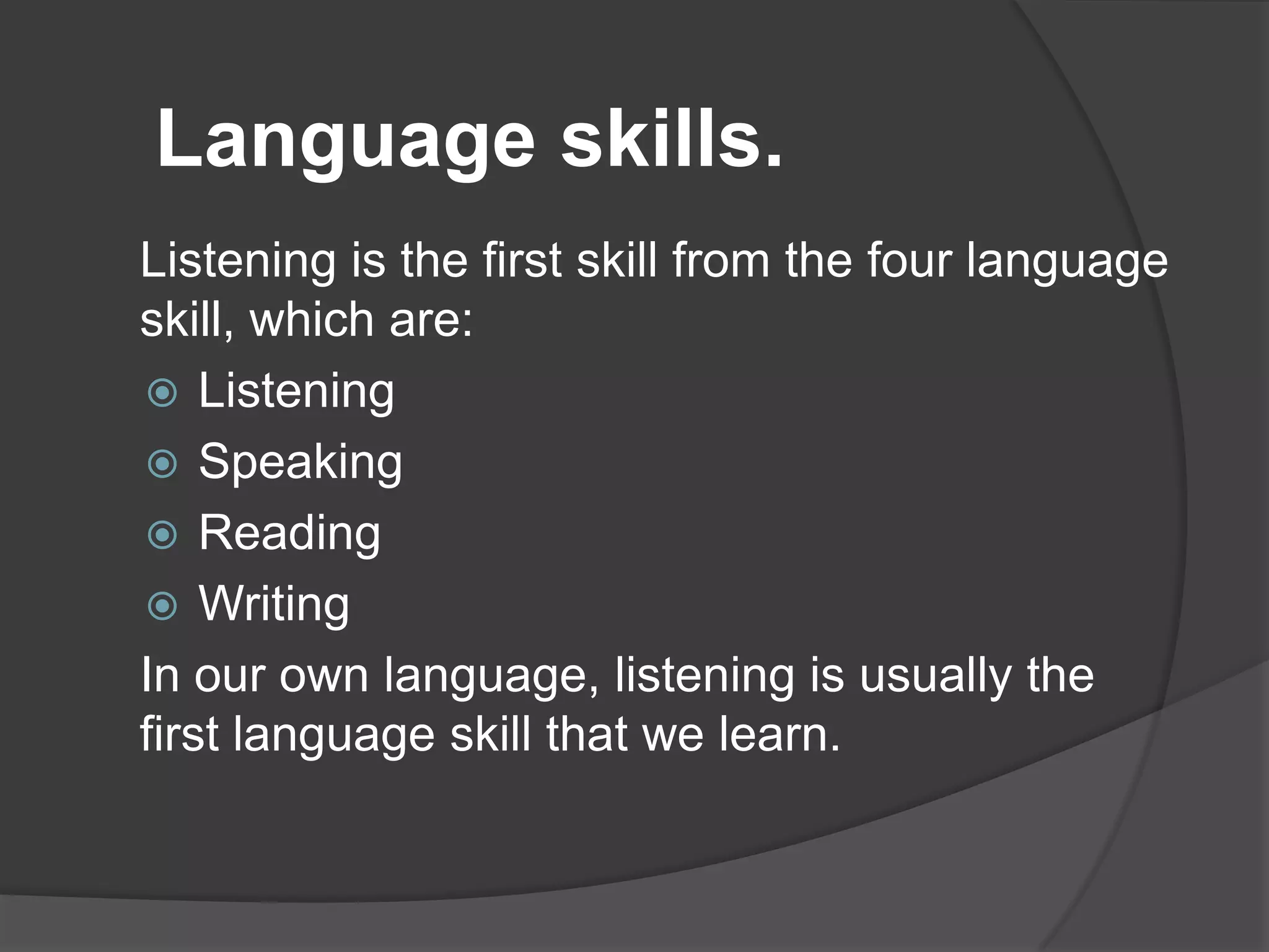 Introduction to listening skills. | PPTX