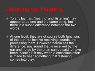 Introduction to listening skills. | PPTX