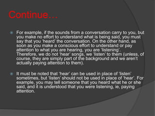Introduction to listening skills. | PPTX