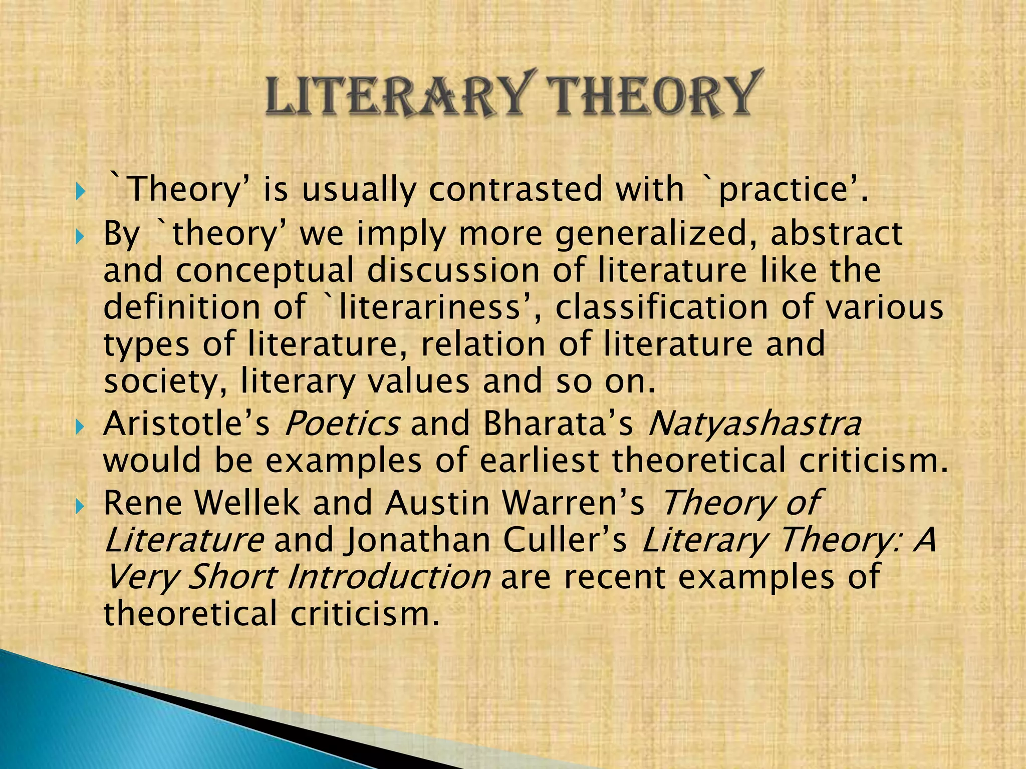 Introduction To Literarture And Literary Studies | PPTX