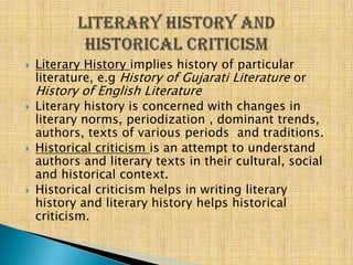 Introduction To Literarture And Literary Studies | PPTX