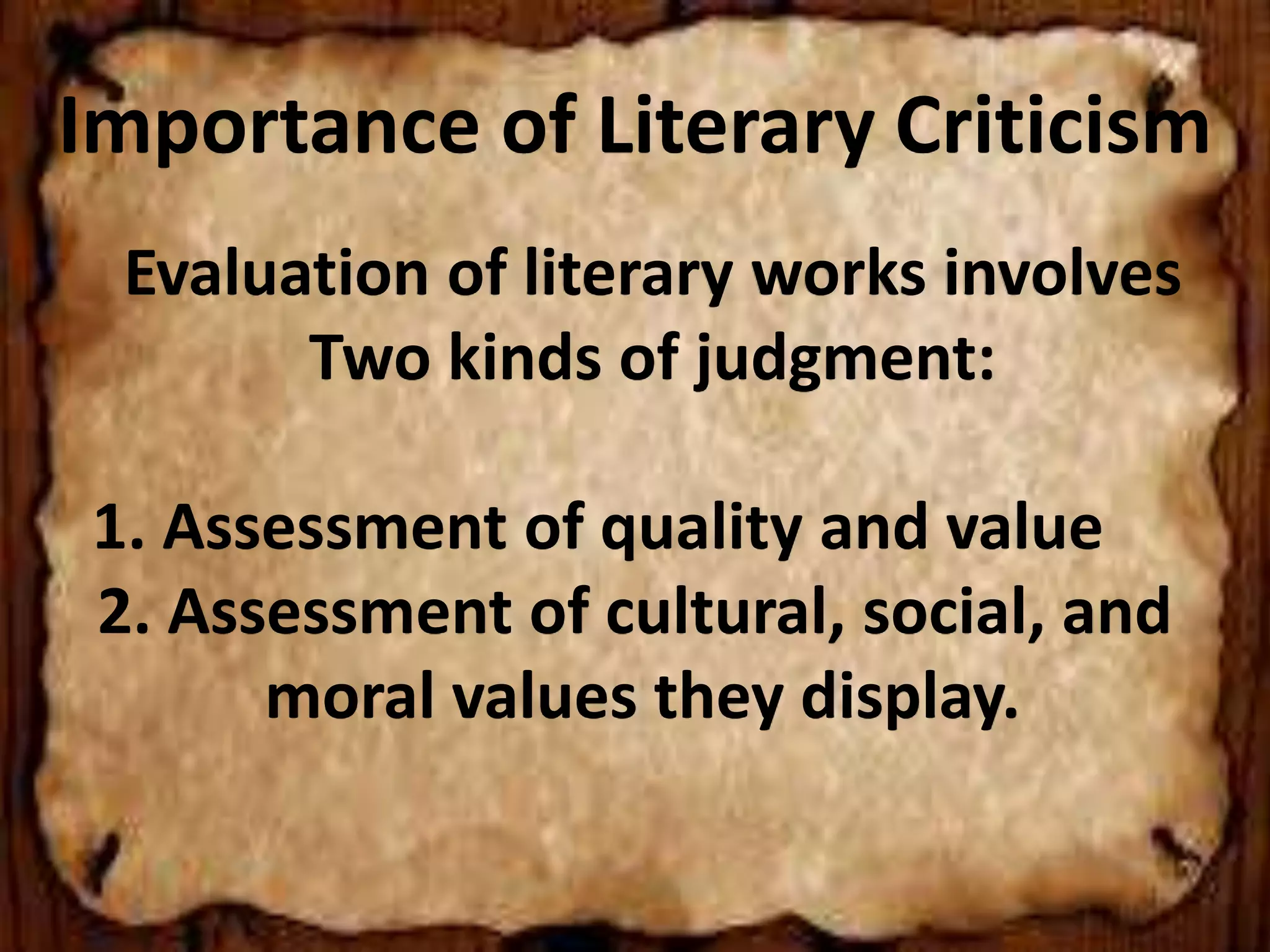 Introduction to Literary Criticism | PPTX