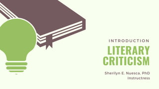 Introduction to Literary Criticism | PPTX