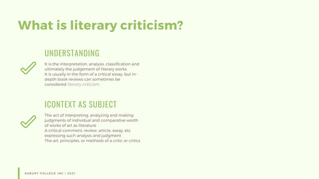 Introduction to Literary Criticism | PPTX