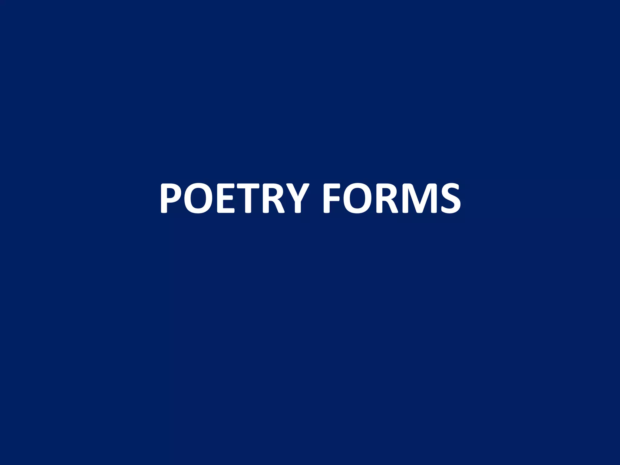 Introduction to literary forms | PPT