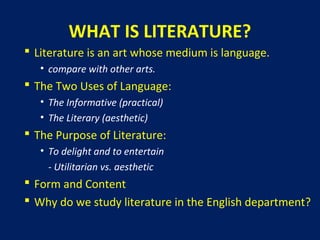 Introduction to literary forms | PPT