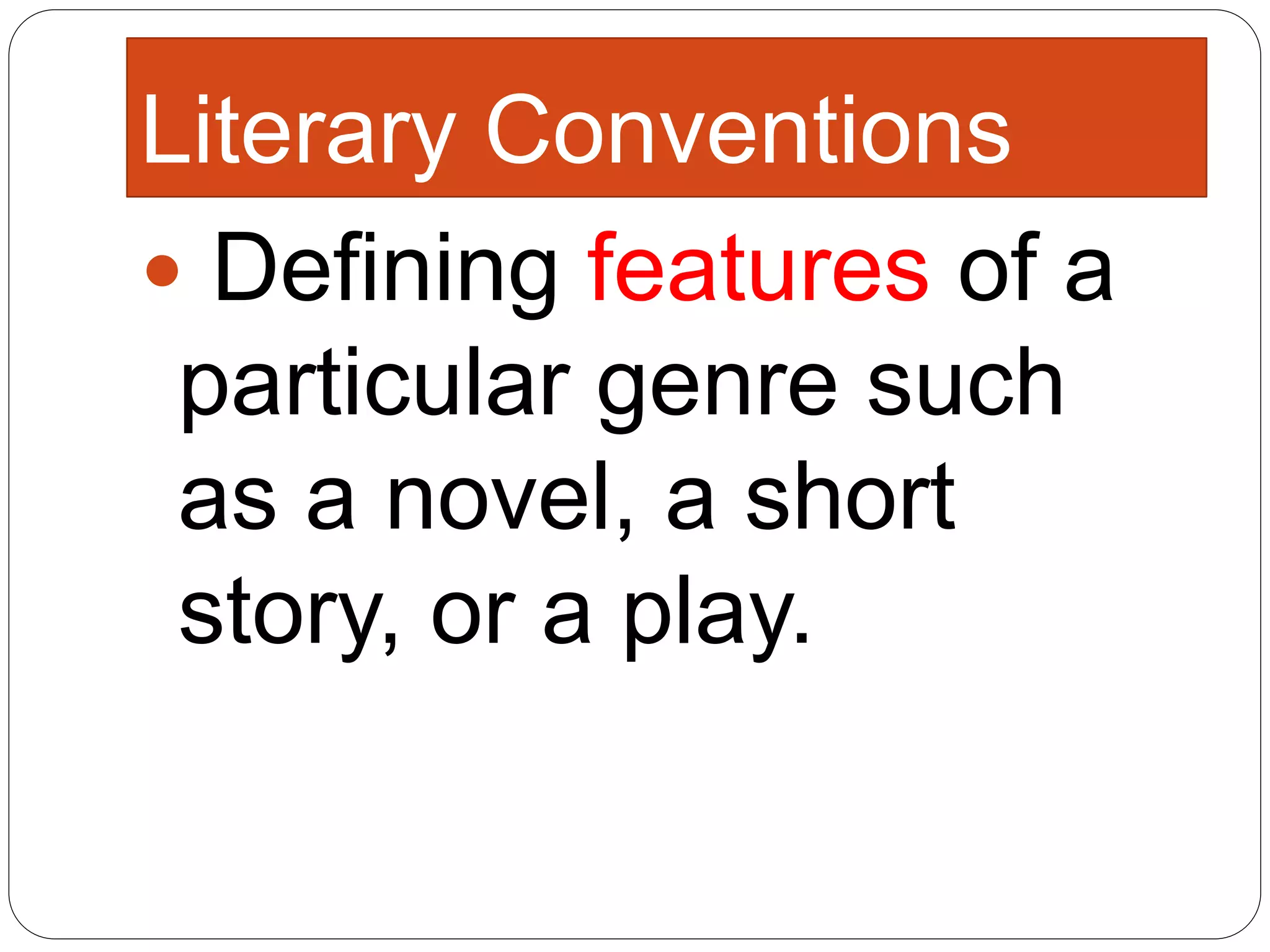 Introduction to literary genres mlas | PPTX