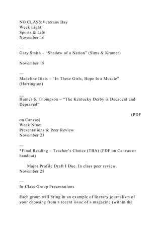 Introduction to Literary Journalism Course Syllabus Fall 201.docx