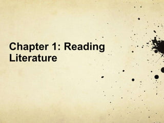 Introduction to Literature | PPT