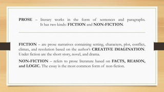 Introduction to literature | PPTX