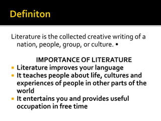 INTRODUCTION TO LITERATURE.pptx