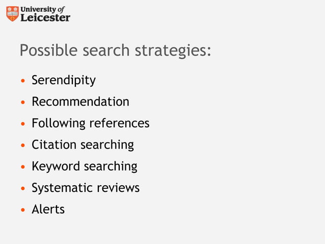 Introduction to literature searching | PPTX | Search | Internet