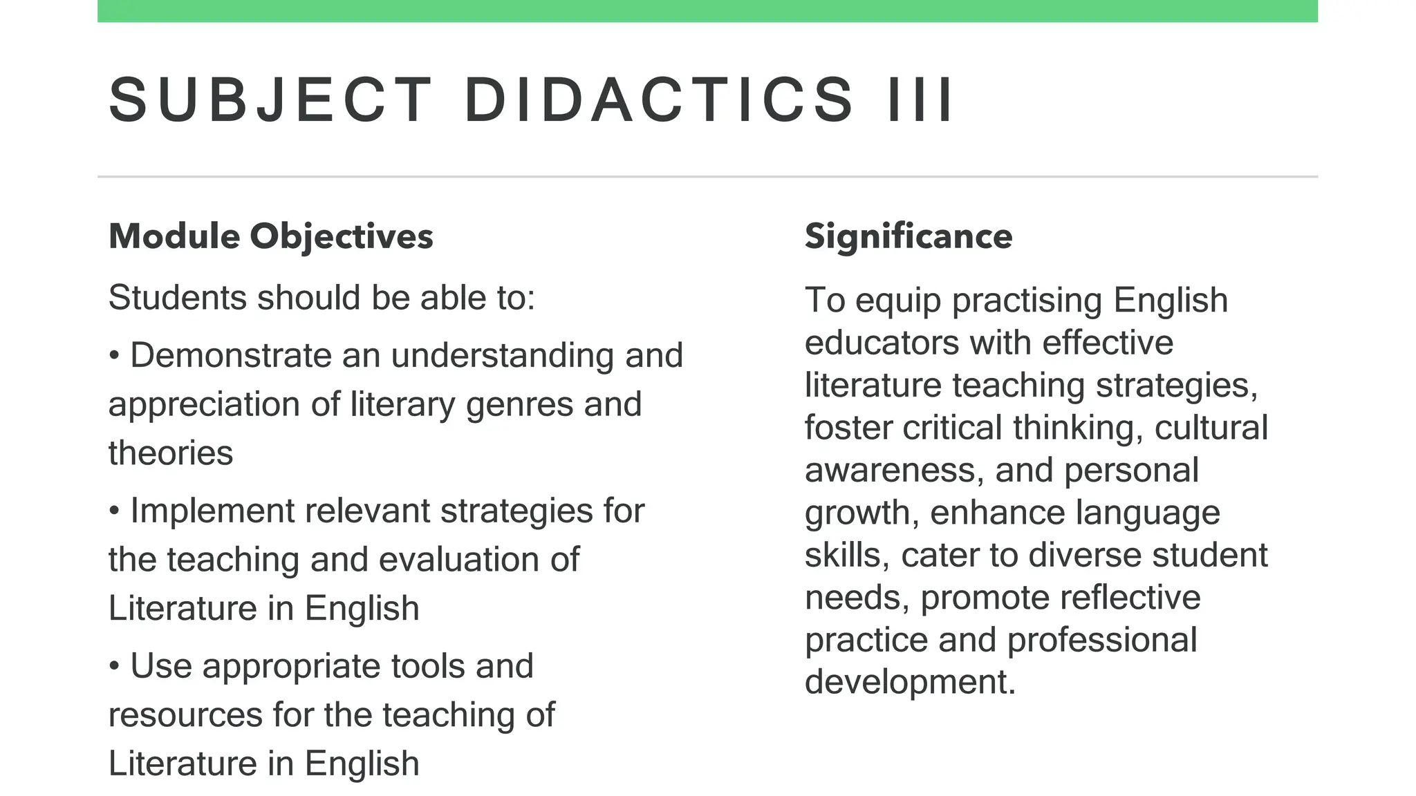 Introduction to Literature Teaching Methodology Module (PGCE PT) by Dr ...