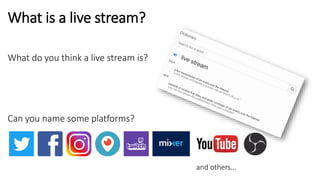 Introduction to live streaming | PPTX | Digital Audio | Computer ...