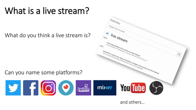 Introduction to live streaming | PPTX | Digital Audio | Computer Software and Applications