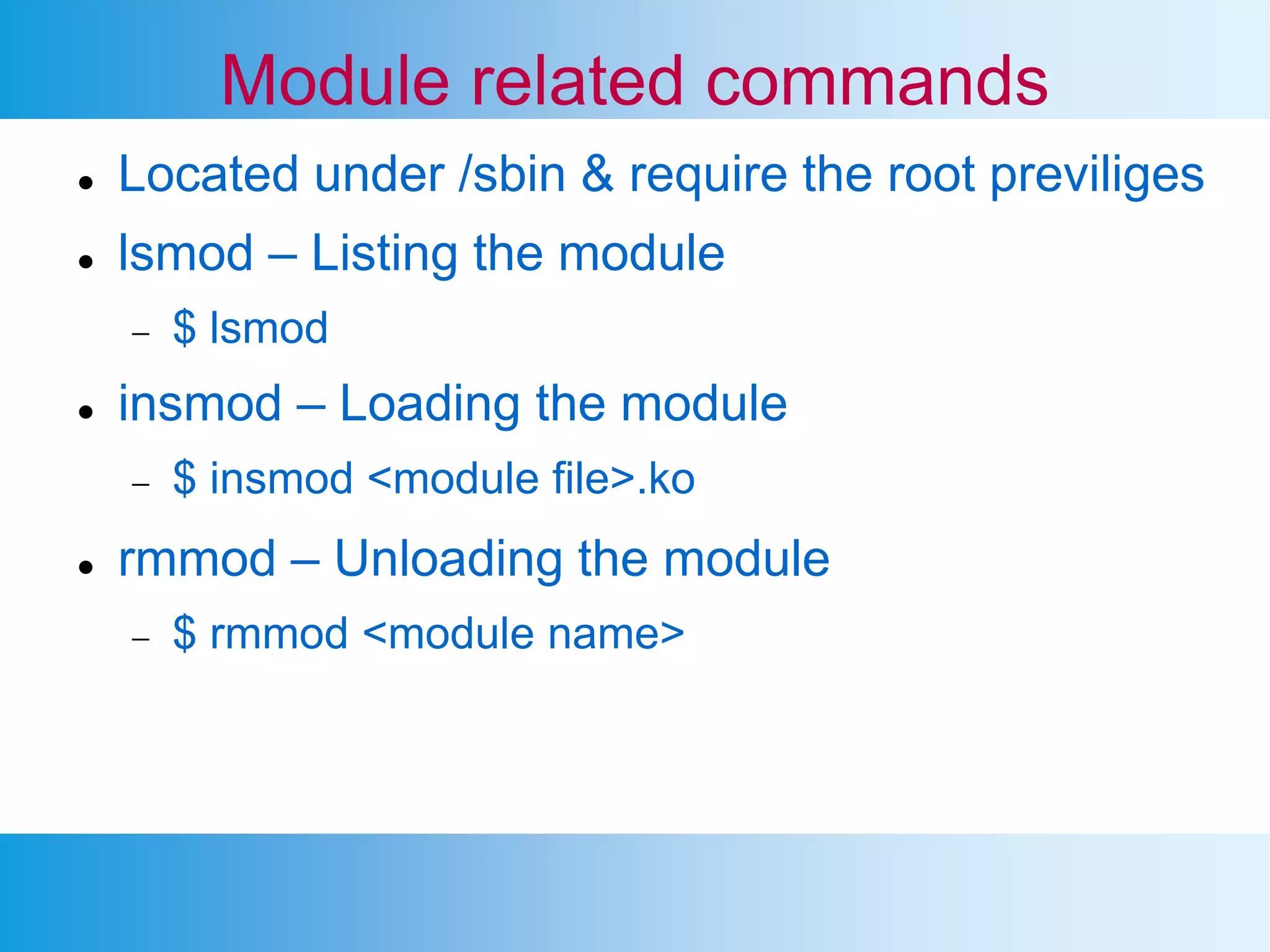 Introduction to lkm | PPTX
