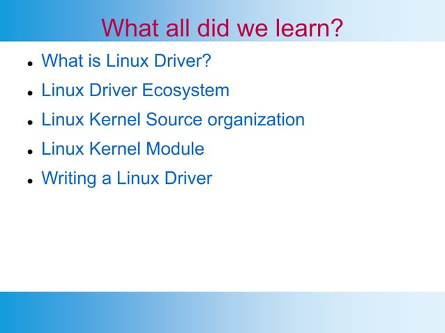 Introduction to lkm | PPT
