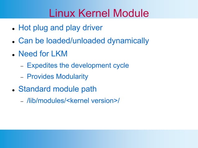 Introduction to lkm | PPT