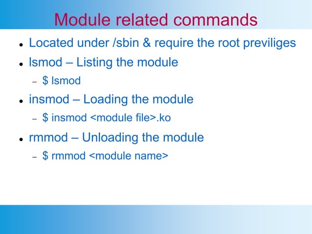 Introduction to lkm | PPT