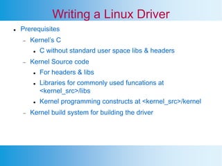 Introduction to lkm | PPTX